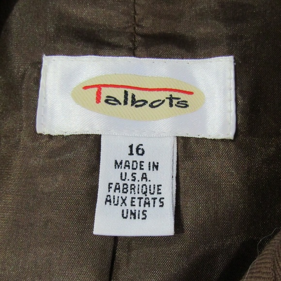 Talbots | Jackets & Coats | Talbots Usa Brown 0 Wool Blazer Size 16 | Poshmark